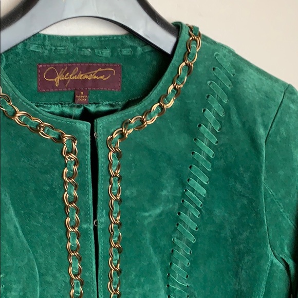 Hal Rubinstein | Jackets & Coats | Wow Hal Rubenstein Green Suede ...